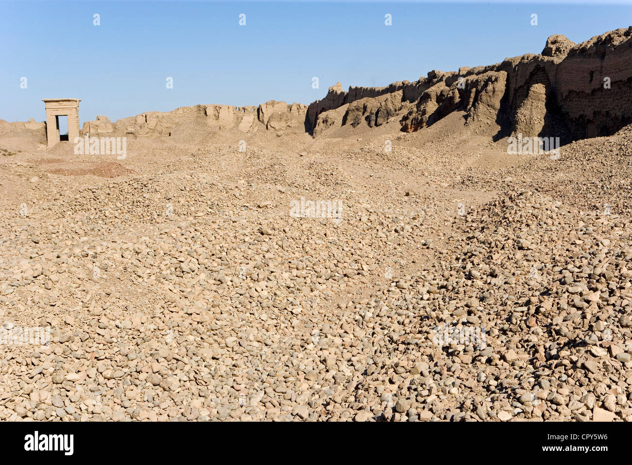 Egypt, Upper Egypt, Denderah Temple dedied to Goddess Hathor, built ...