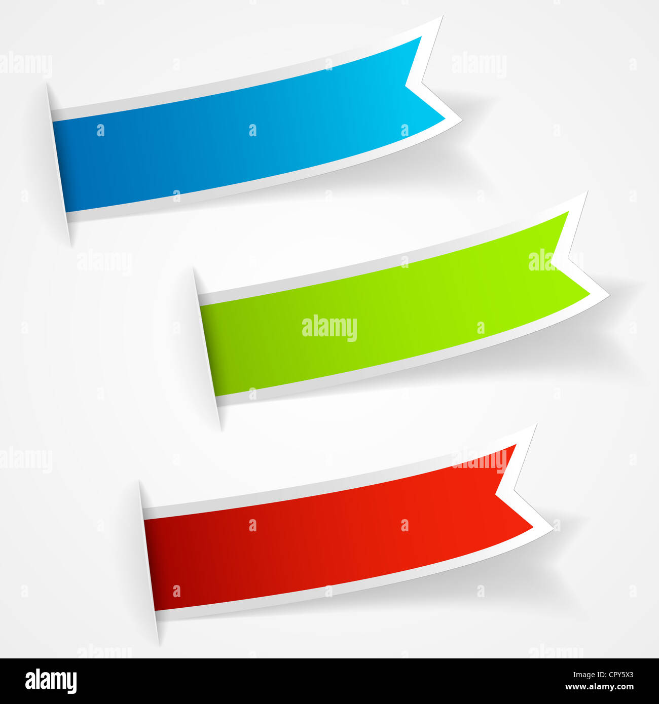 Set of multicolored sticker labels Stock Photo - Alamy