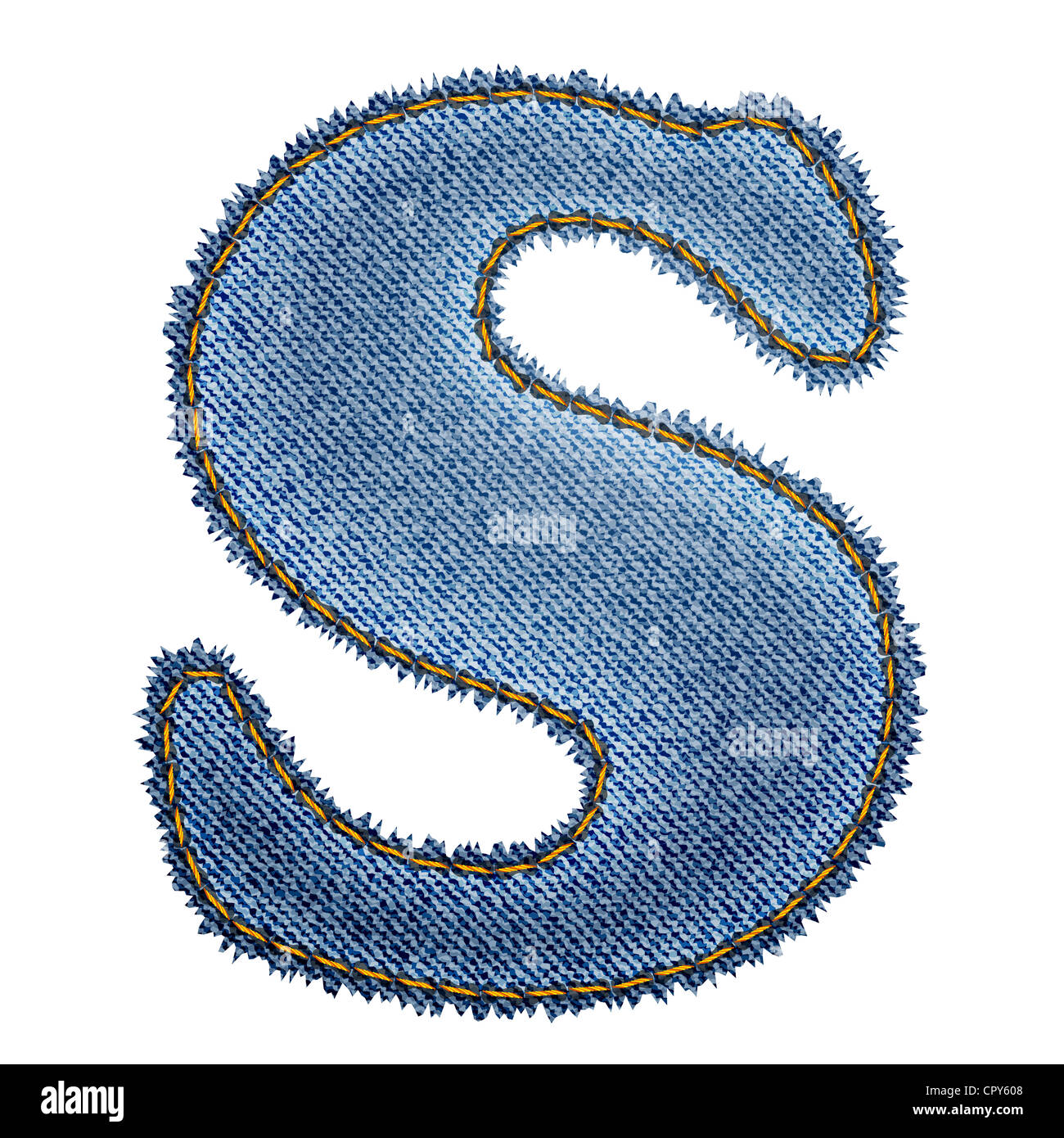 Jeans alphabet. Denim letter S Stock Photo - Alamy