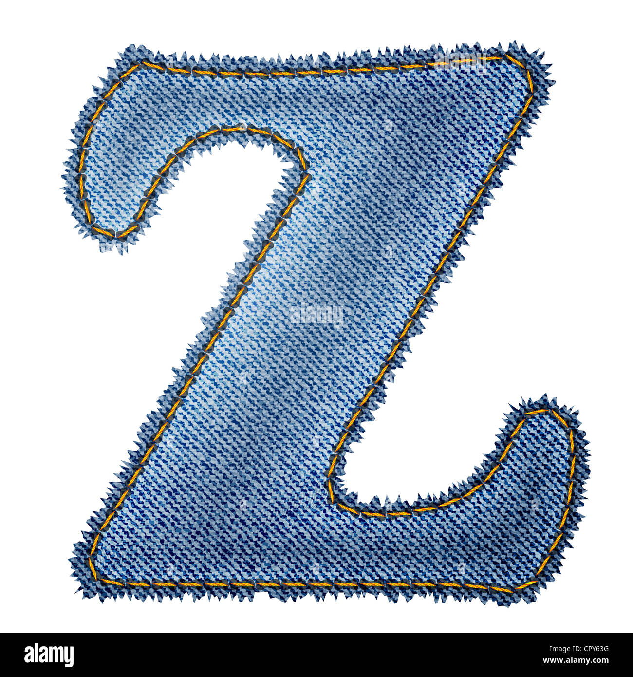 Jeans alphabet. Denim letter Z Stock Photo - Alamy