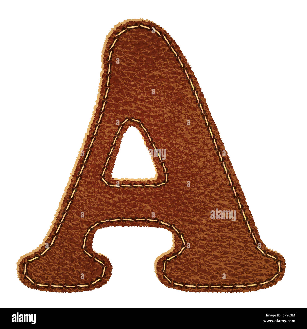 Leather alphabet. Leather textured letter A Stock Photo - Alamy