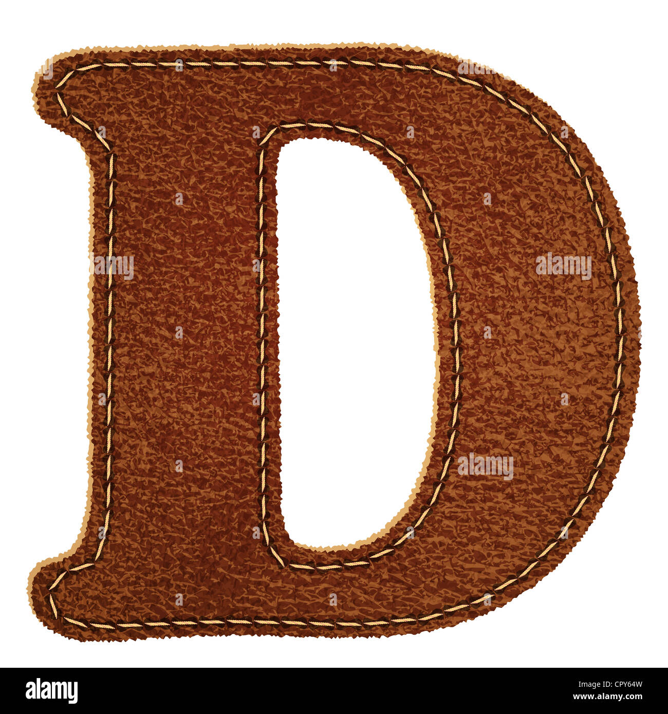 Leather alphabet. Leather textured letter D Stock Photo - Alamy