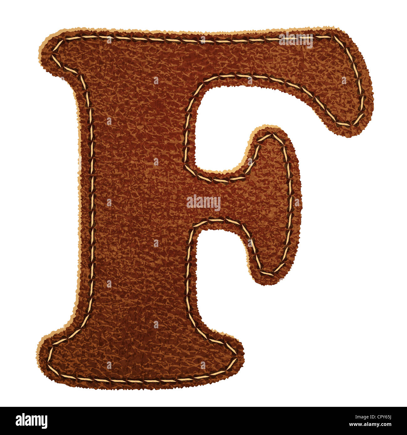 Leather alphabet. Leather textured letter F Stock Photo - Alamy