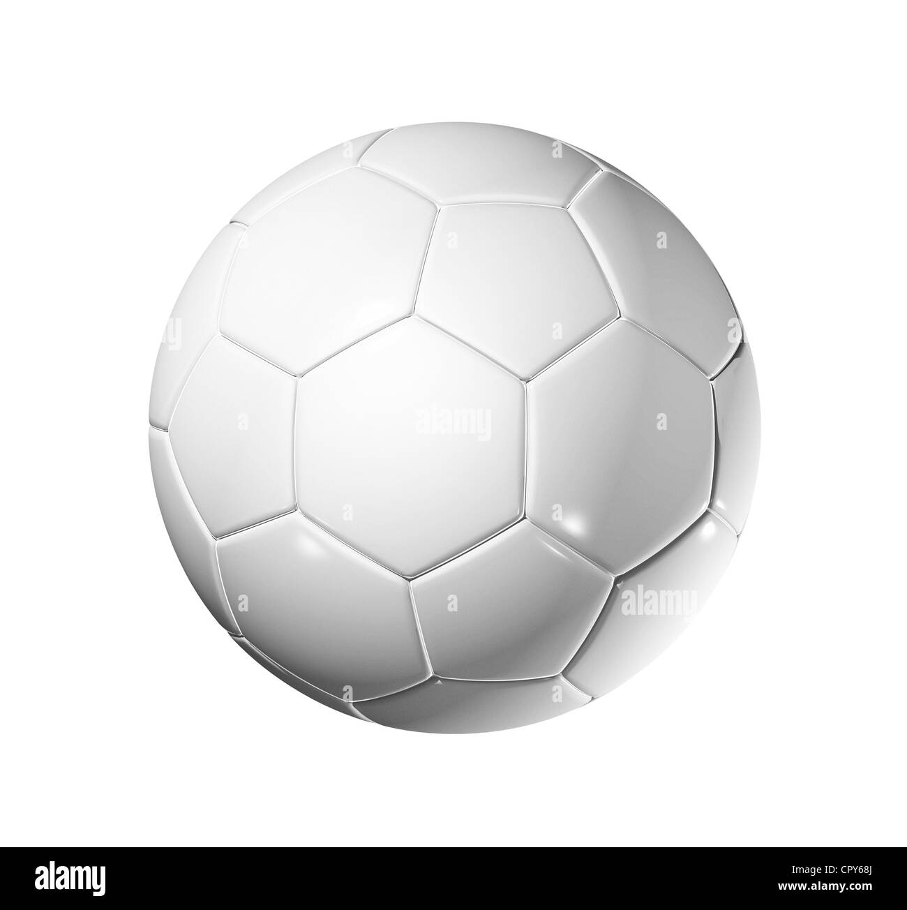3D blank soccer ball isolated on white with clipping path Stock Photo ...