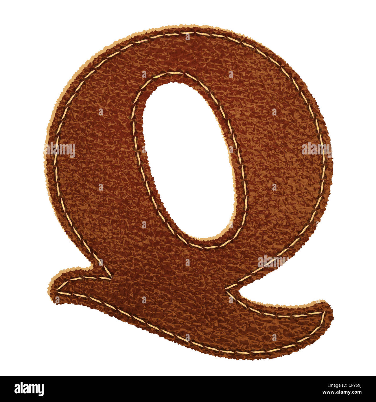 Leather alphabet. Leather textured letter Q Stock Photo - Alamy