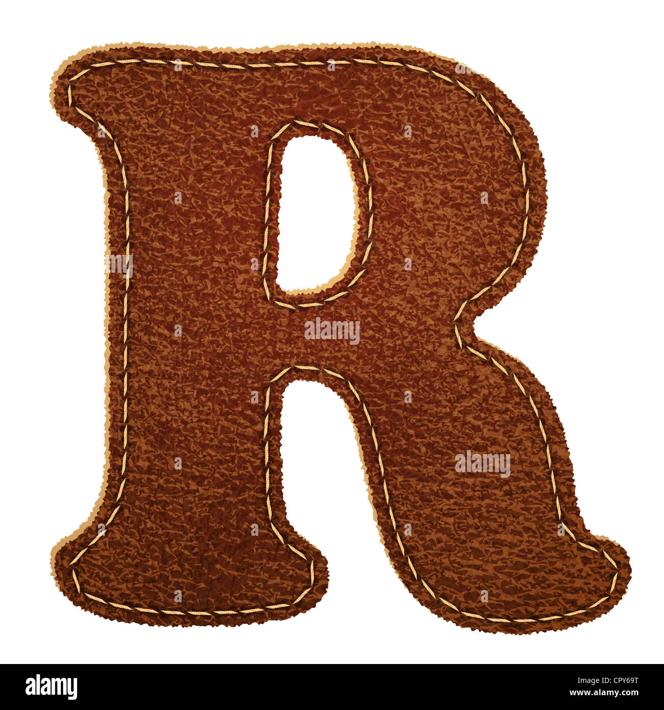 Leather alphabet. Leather textured letter R Stock Photo - Alamy