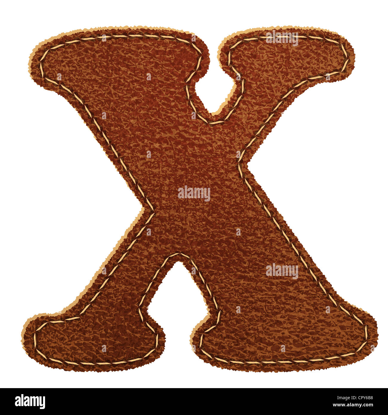Leather alphabet. Leather textured letter X Stock Photo - Alamy