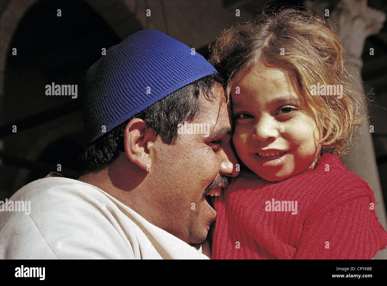 Egypt, Cairo, old town UNESCO World Heritage, father and daughter Stock ...