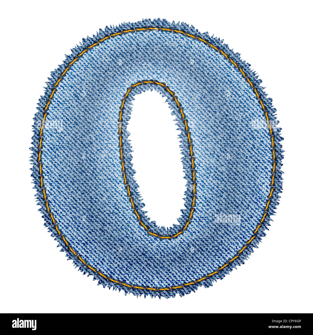 Jeans alphabet. Denim number 0 Stock Photo - Alamy