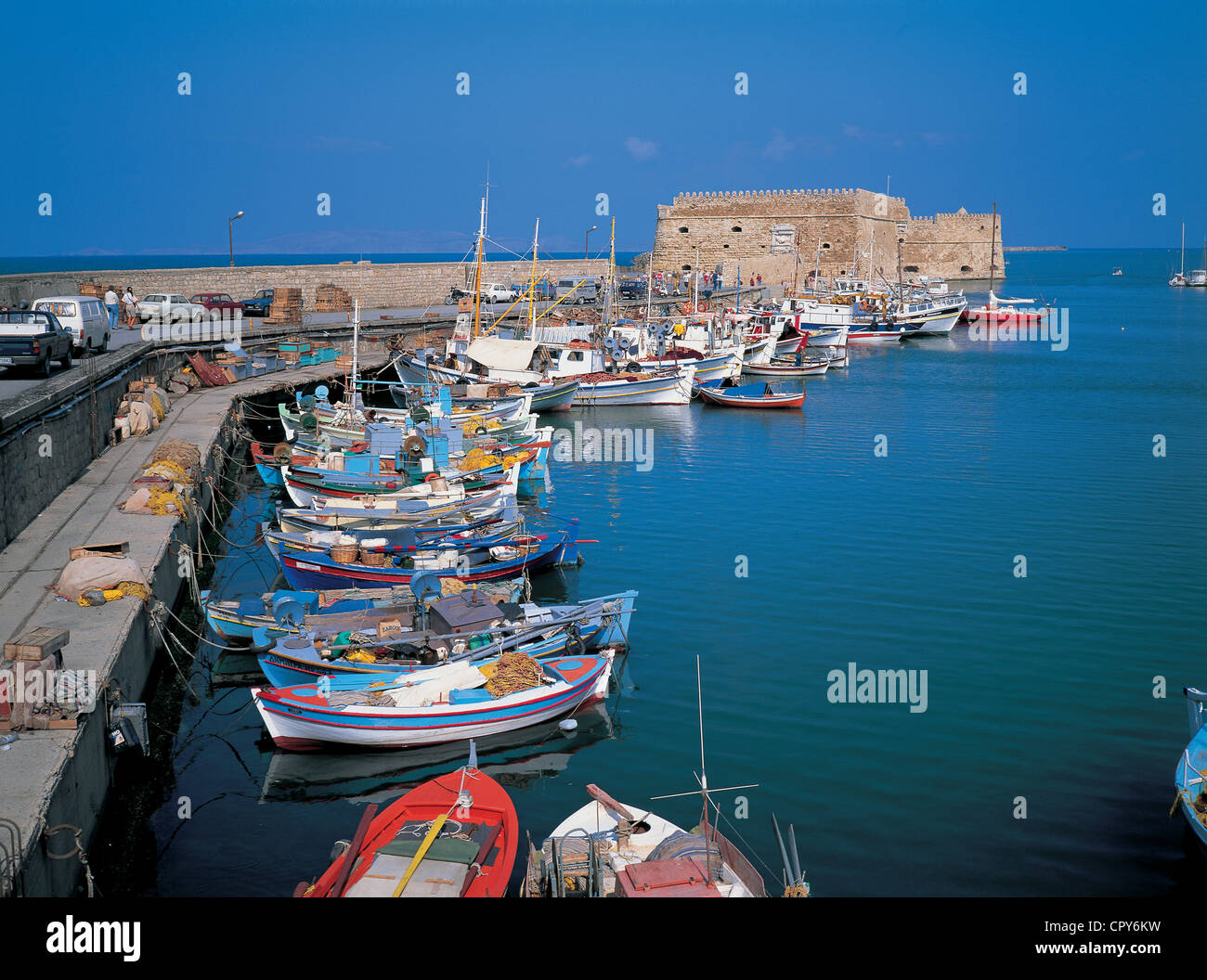 Greece, Crete, Heraklion, the harbour Stock Photo - Alamy
