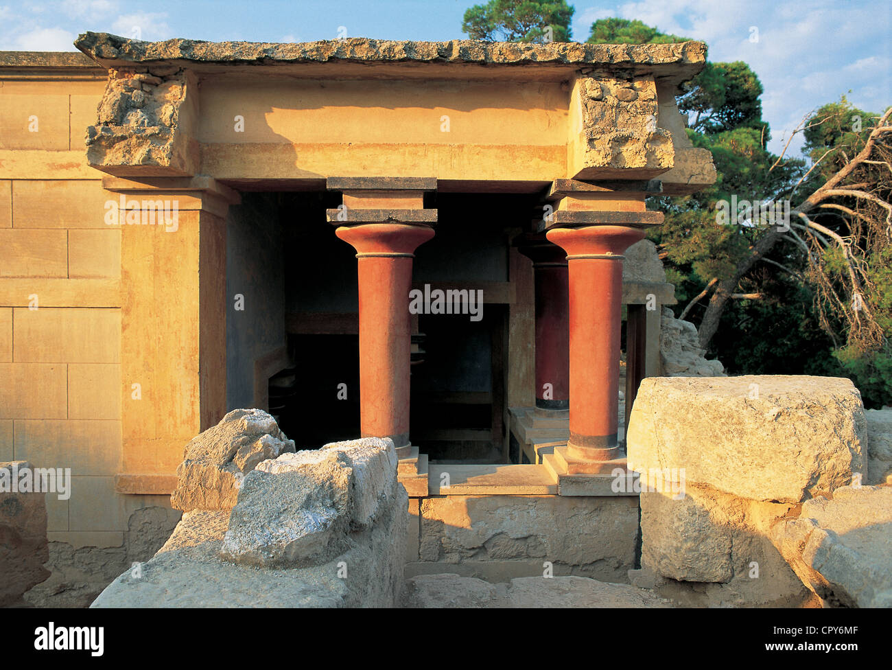 Greece, Crete, Minoan archeological site of Knossos, King Minos Palace ...