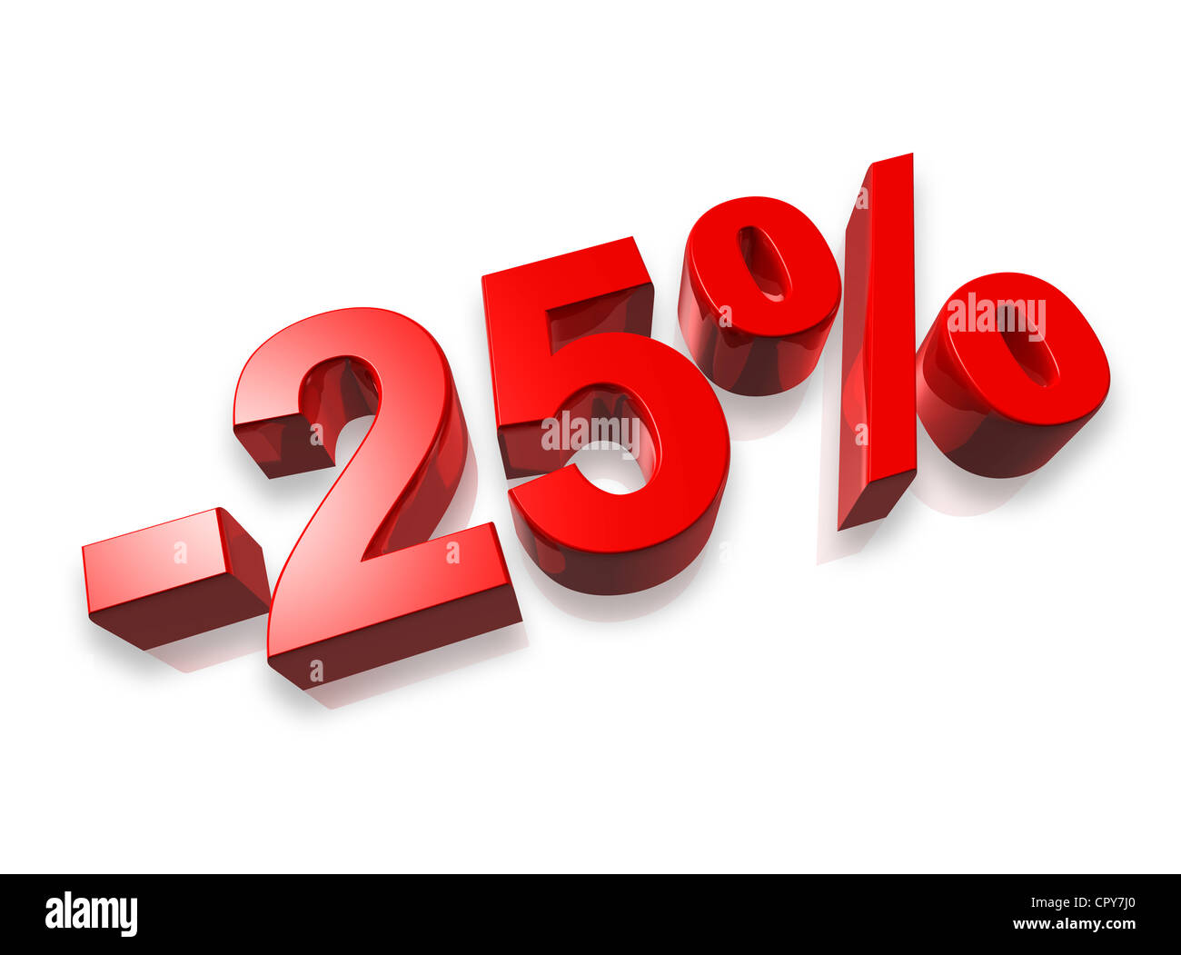 twenty five percent 3D number isolated on white - 25 Stock Photo - Alamy
