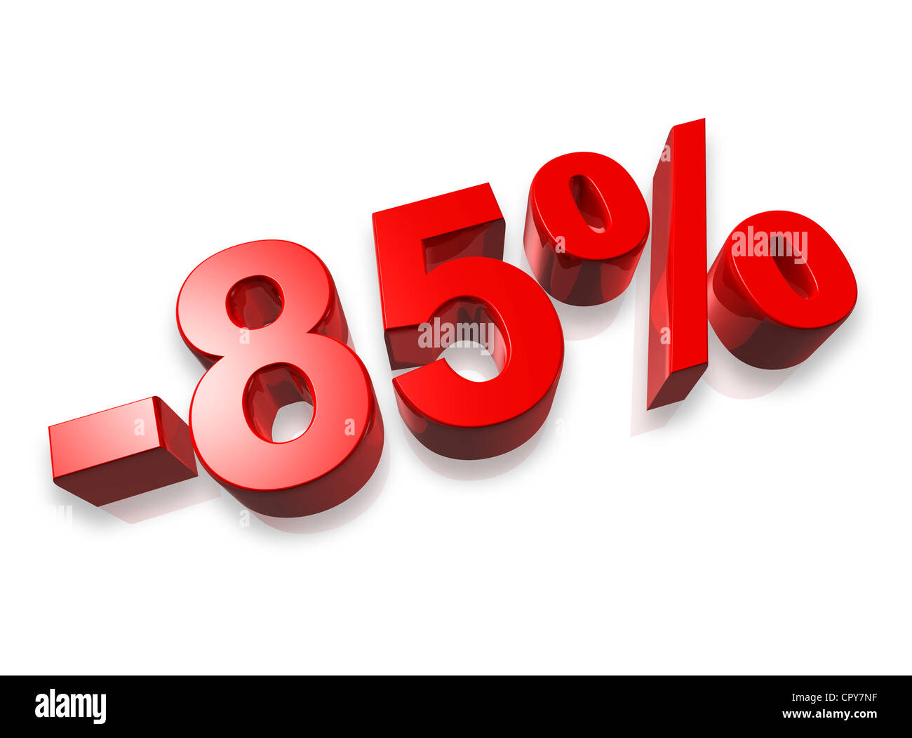 eighty five percent 3D number isolated on white - 85 Stock Photo - Alamy