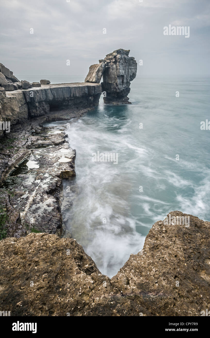 Pulpit rock Portland Bill Portland Dorset UK Stock Photo - Alamy