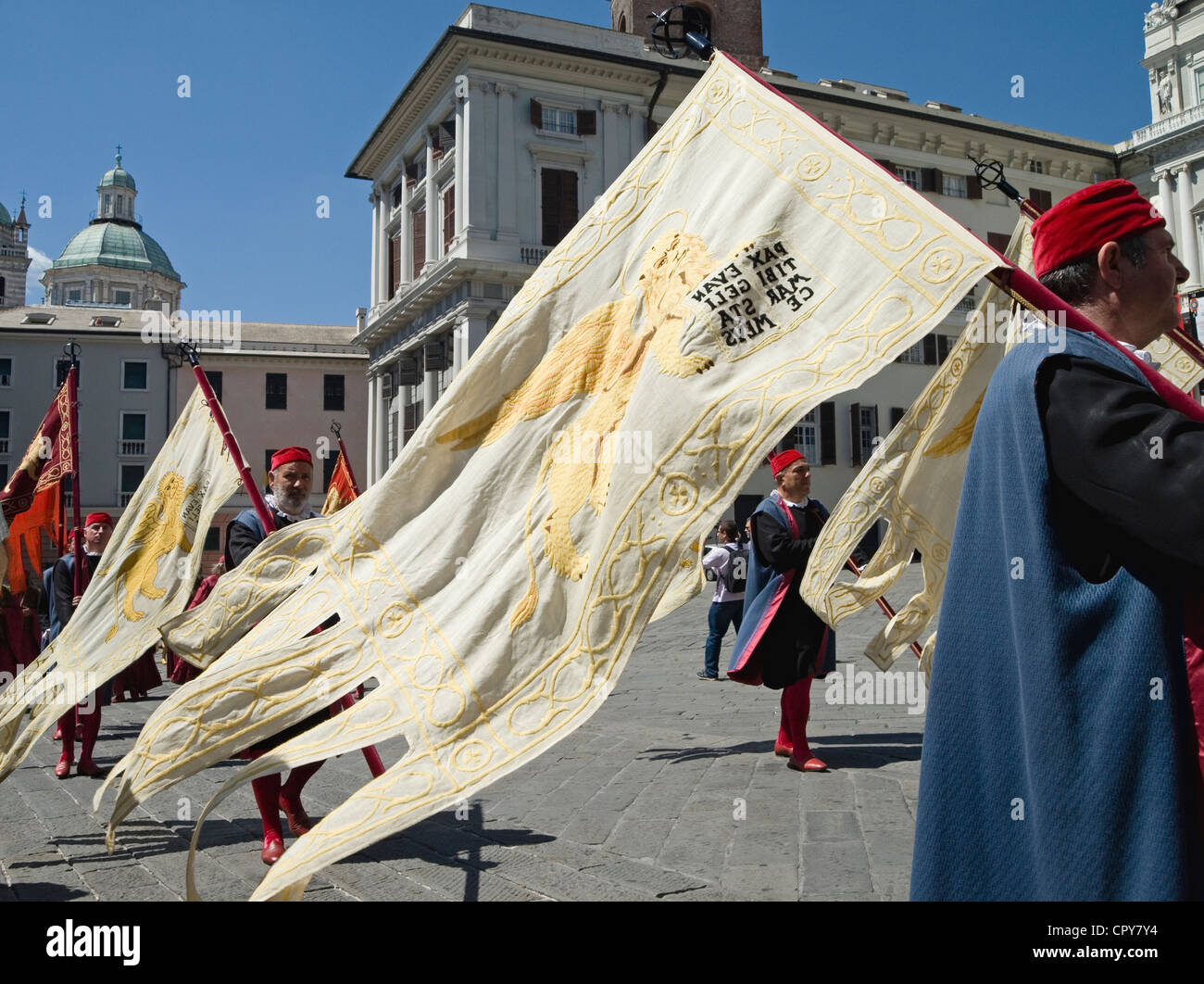 maritime republics procession with historic costumes on the streets of ...