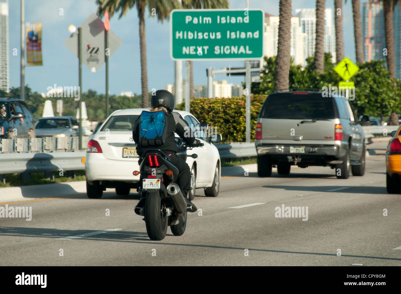 Miami Beach traffic Stock Photo - Alamy