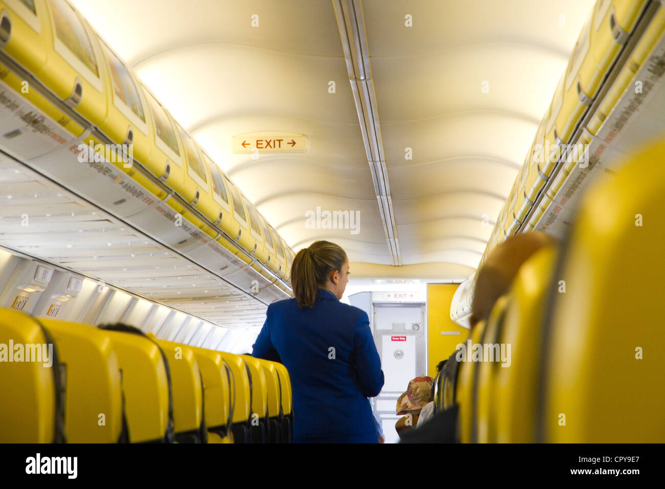 Ryanair aircraft interior hi-res stock photography and images - Alamy