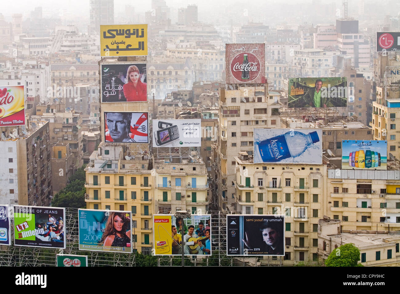 Egypt, Cairo, old town UNESCO World Heritage, elevated view on a ...
