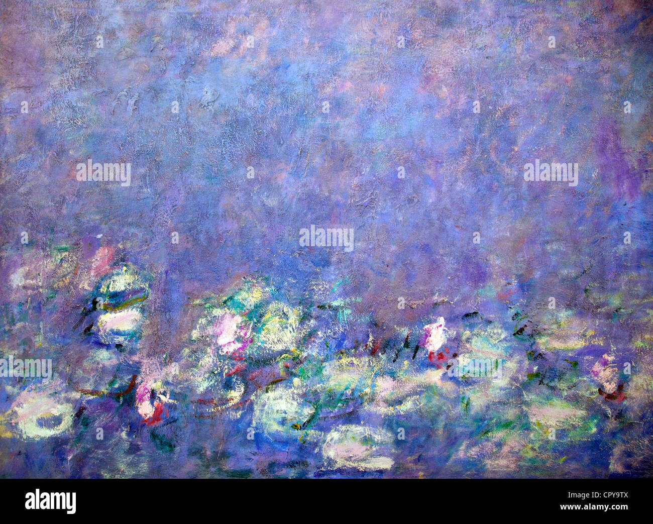 Detail of Water-lilies by Claude Monet, Musee de L'Orangerie Museum ...