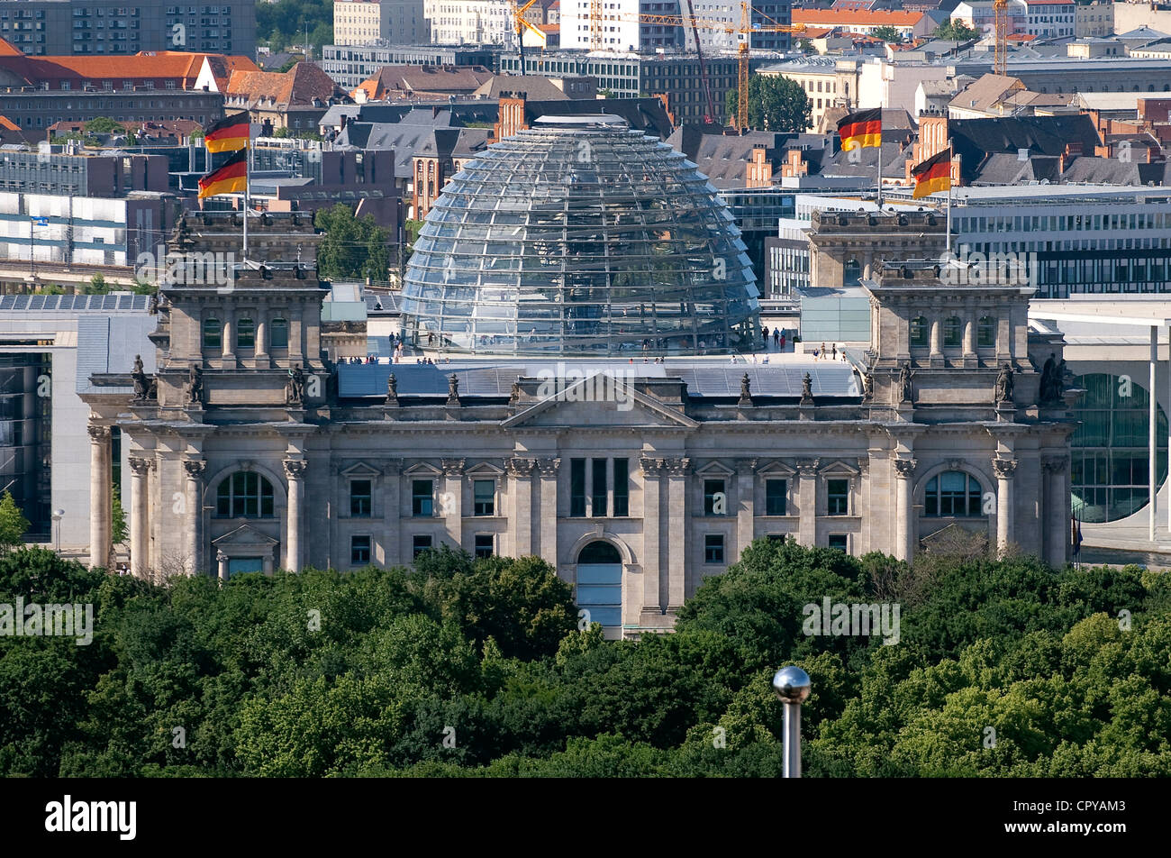 Germany, Berlin, the Reichstag, built by Bismarck in 1892 and rebuilt ...
