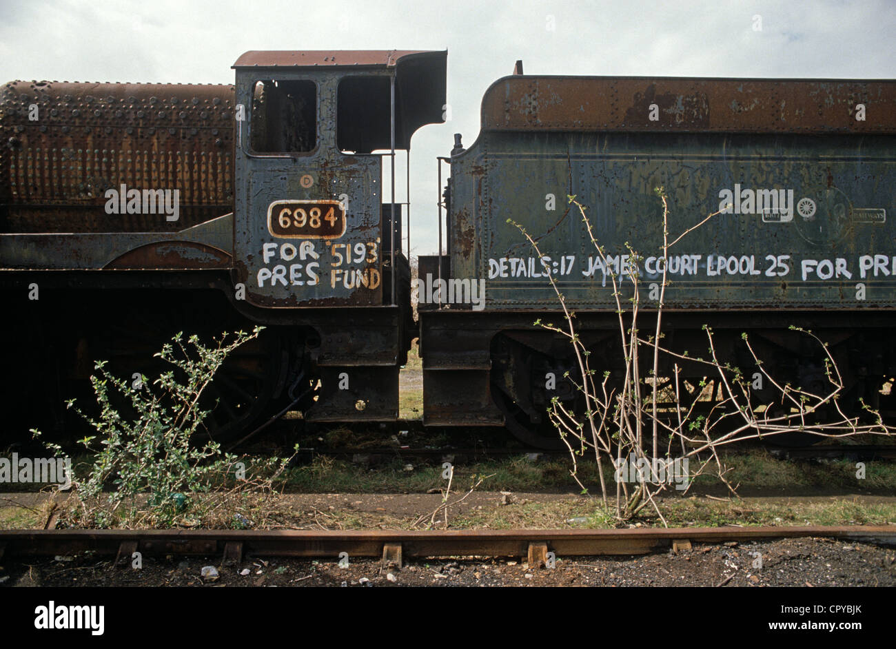 Barry Steam Train Graveyard, South Wales, 1980s Stock Photo - Alamy