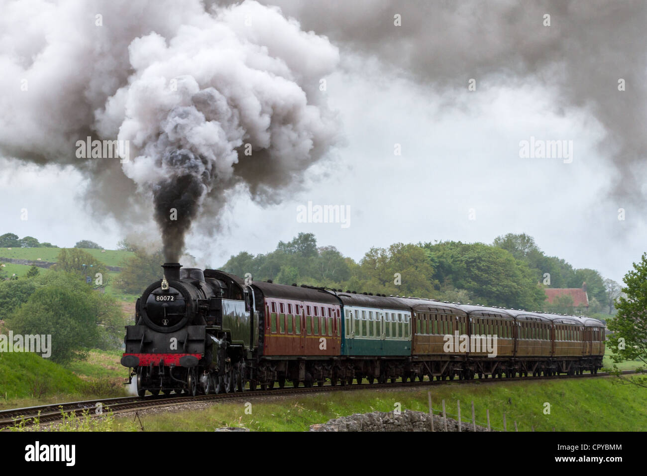Steam locomotive on the north Yorkshire moors preserved railway Stock ...
