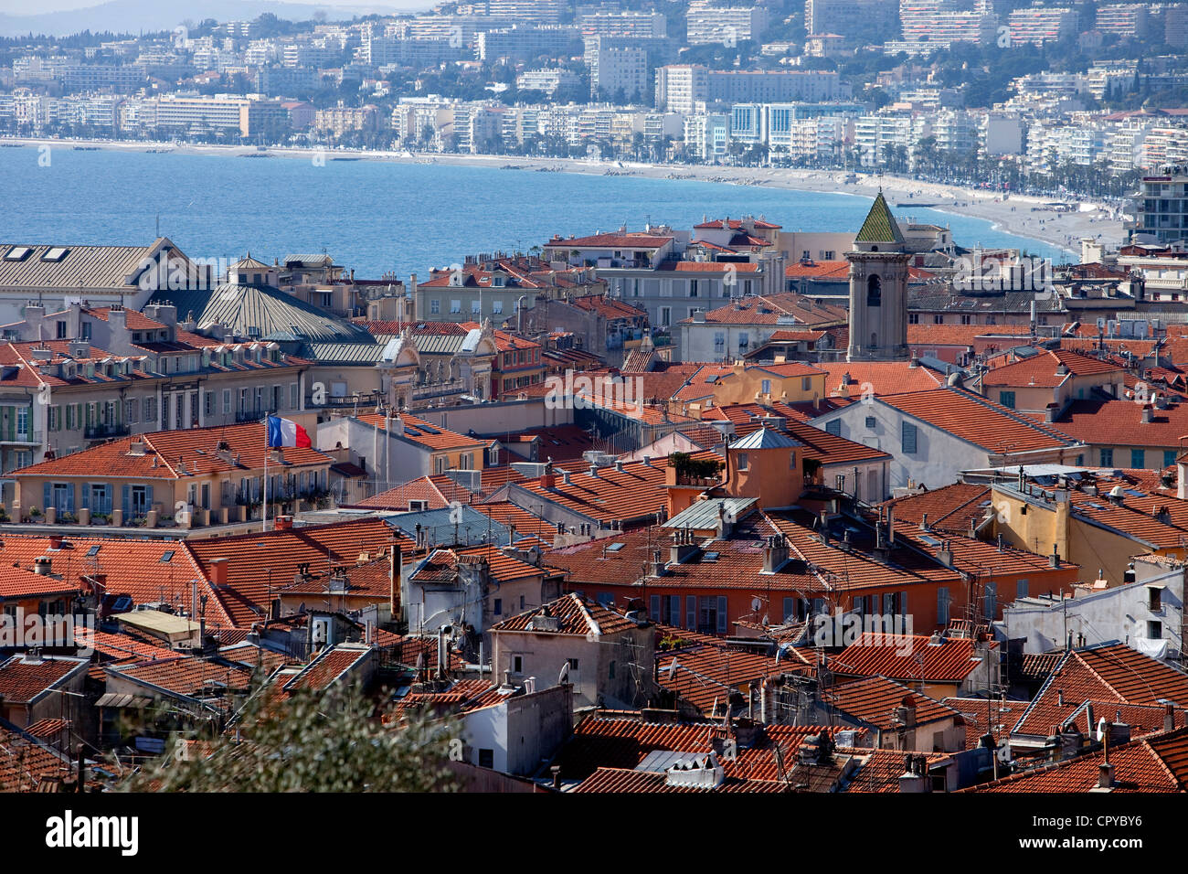 Nice france beach view hi-res stock photography and images - Alamy