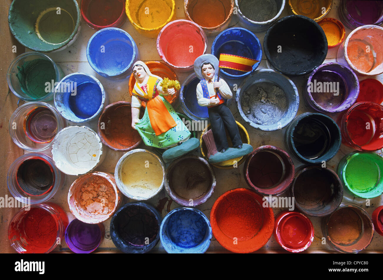 France, Vaucluse, Sumane de Vaucluse, Santons, workshop of Magali Mille ...