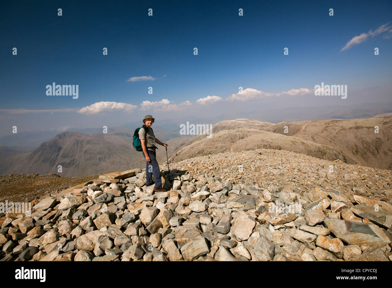 Scafell Pike 977 mtr High On The Mountain Summit Spectacular Views ...