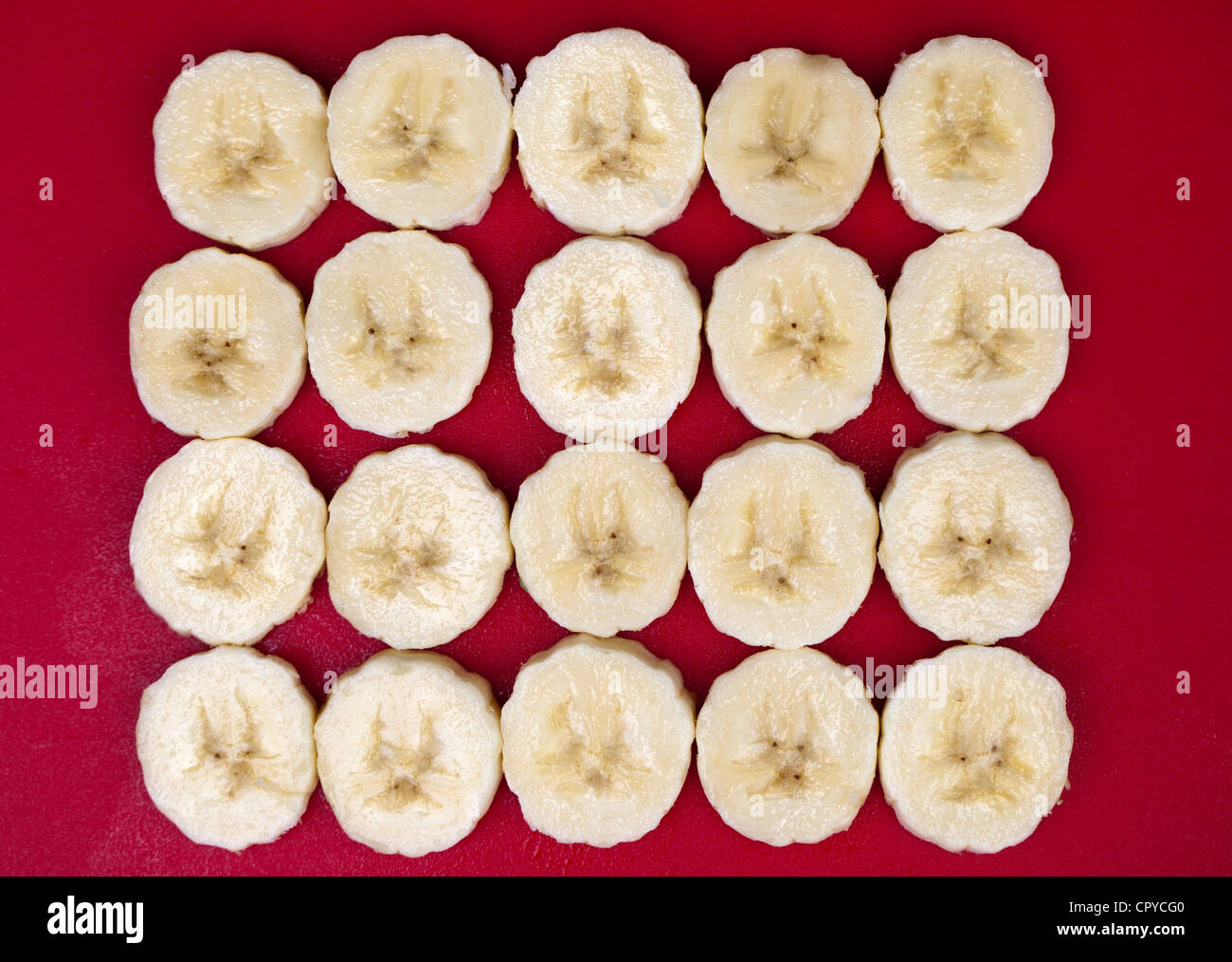 Slices of Banana Stock Photo - Alamy