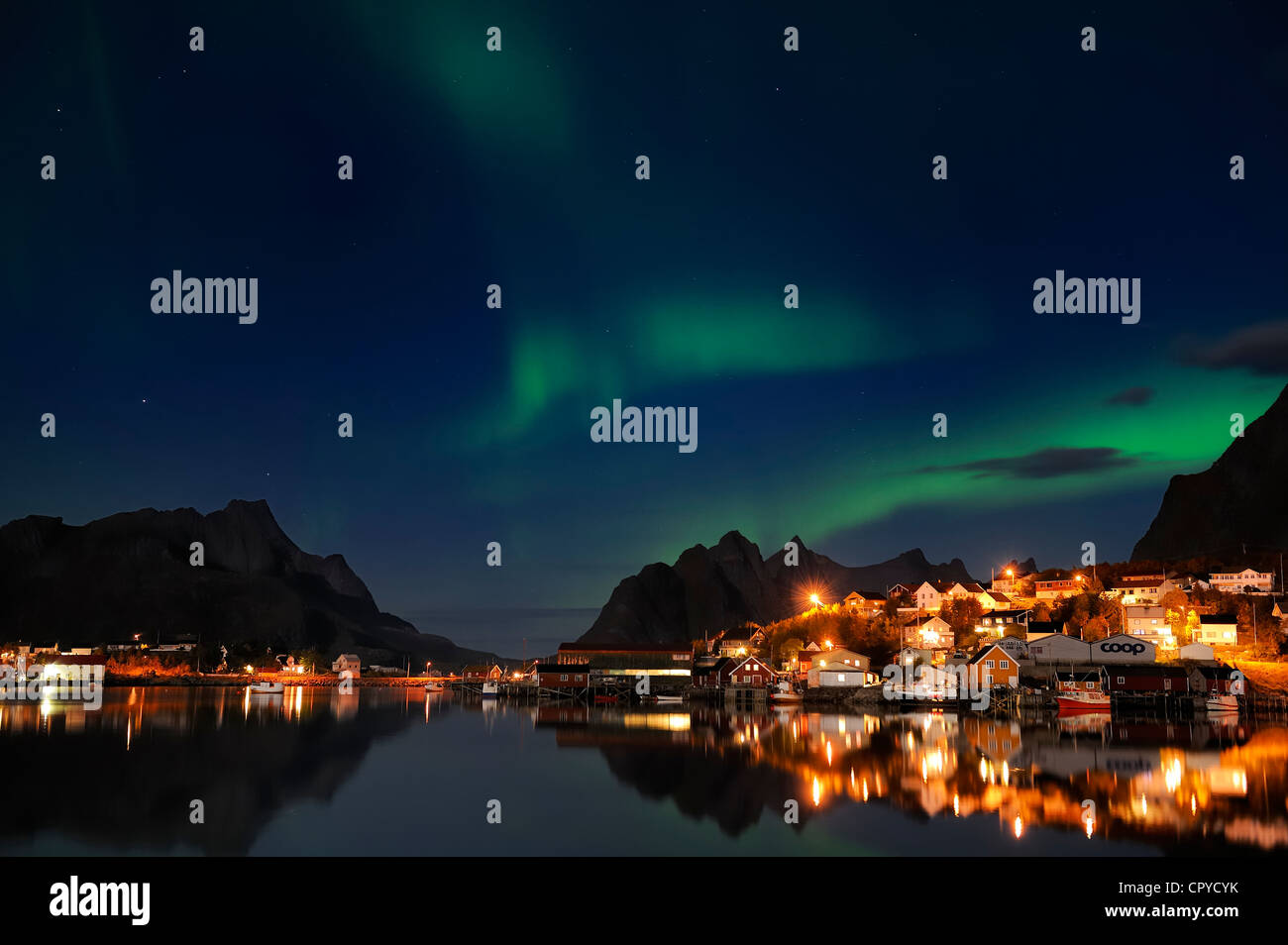Lofoten Islands Moskenes Village Reine High Resolution Stock ...