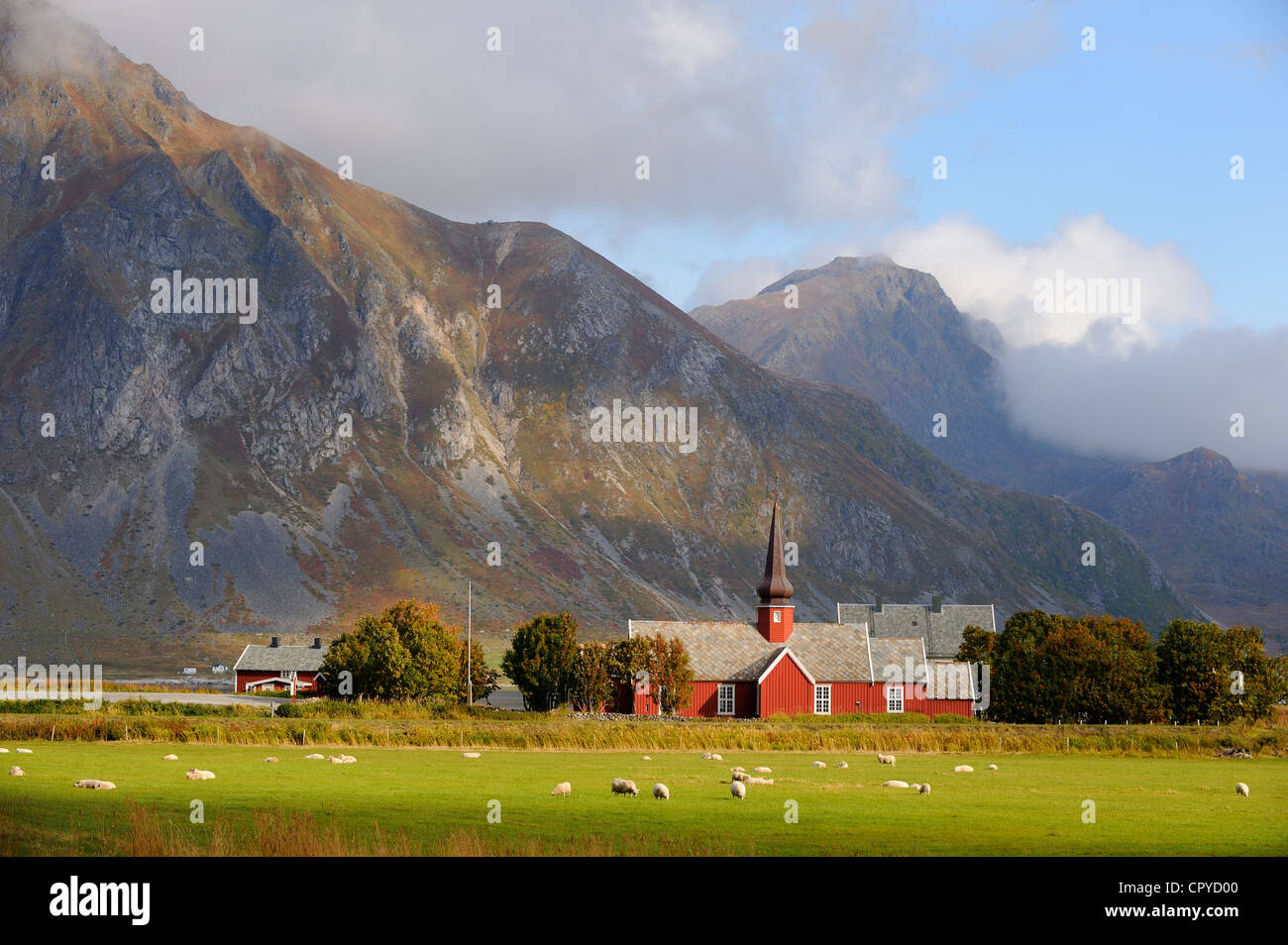 Norway, Nordland County, Lofoten Islands, Flakstadoy Island, Flakstad ...
