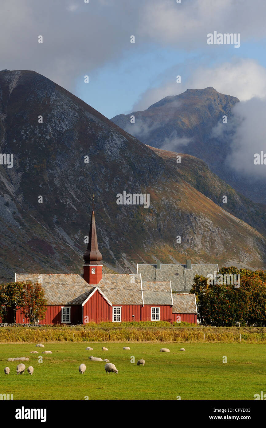 Norway, Nordland County, Lofoten Islands, Flakstadoy Island, Flakstad ...