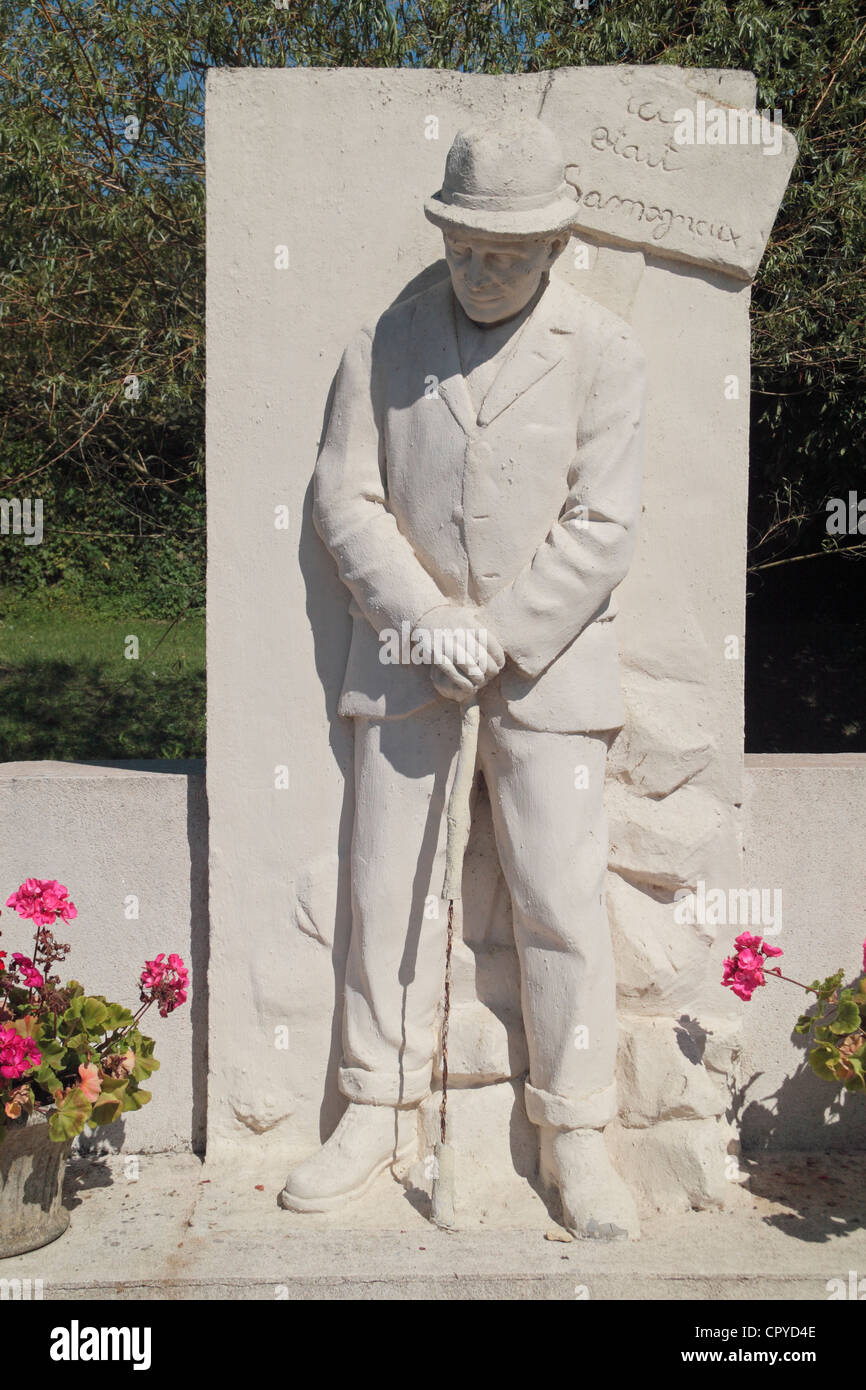 The "Pere Barnabe" memorial ("The Father Barnabas") of an old man ...