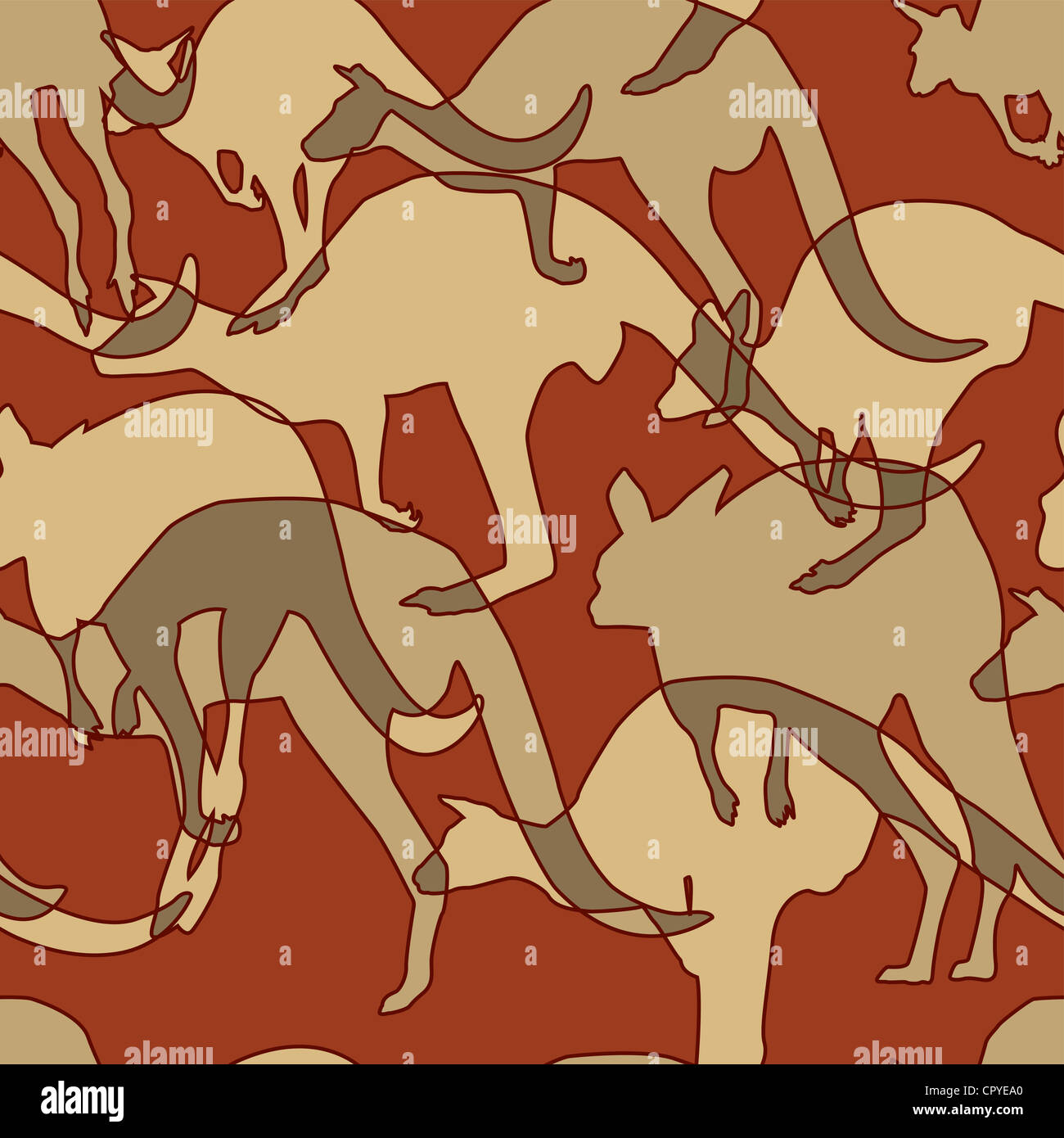 Kangaroo pattern Stock Photo - Alamy