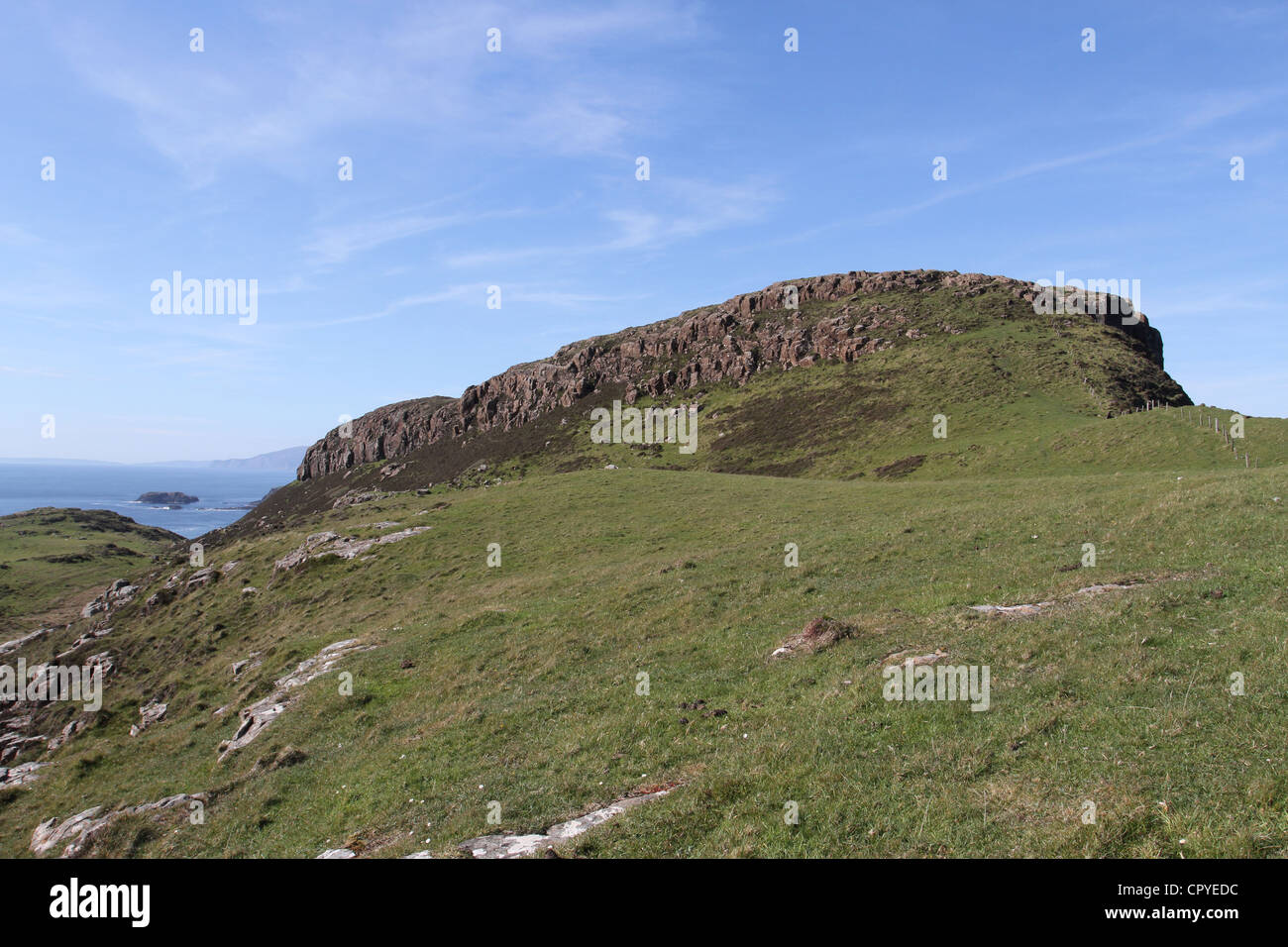 Summit of Beinn Airein Isle of Muck Scotland May 2012 Stock Photo - Alamy