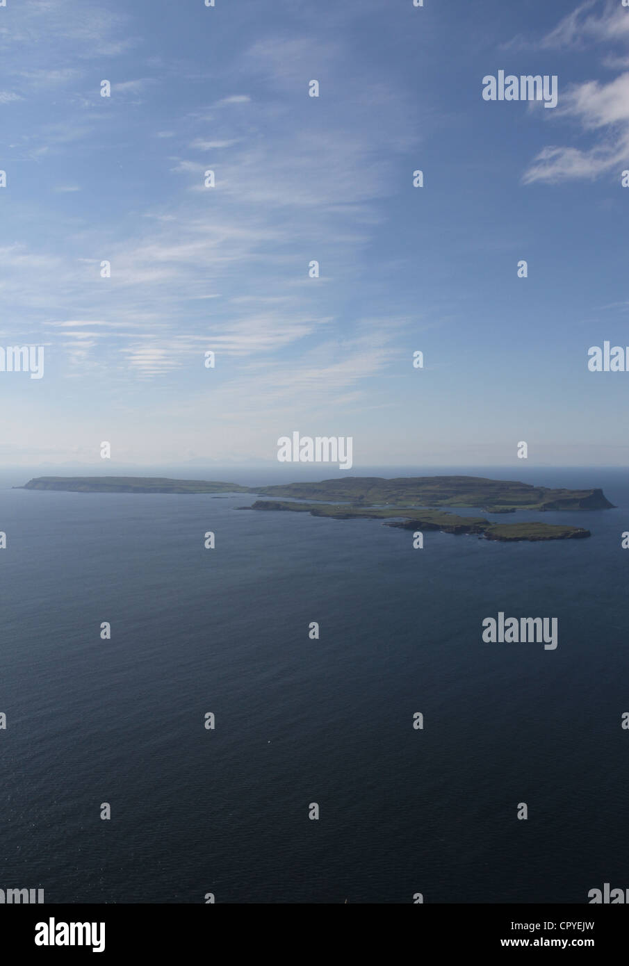 Elevated view of Isle of Muck Scotland May 2012 Stock Photo - Alamy