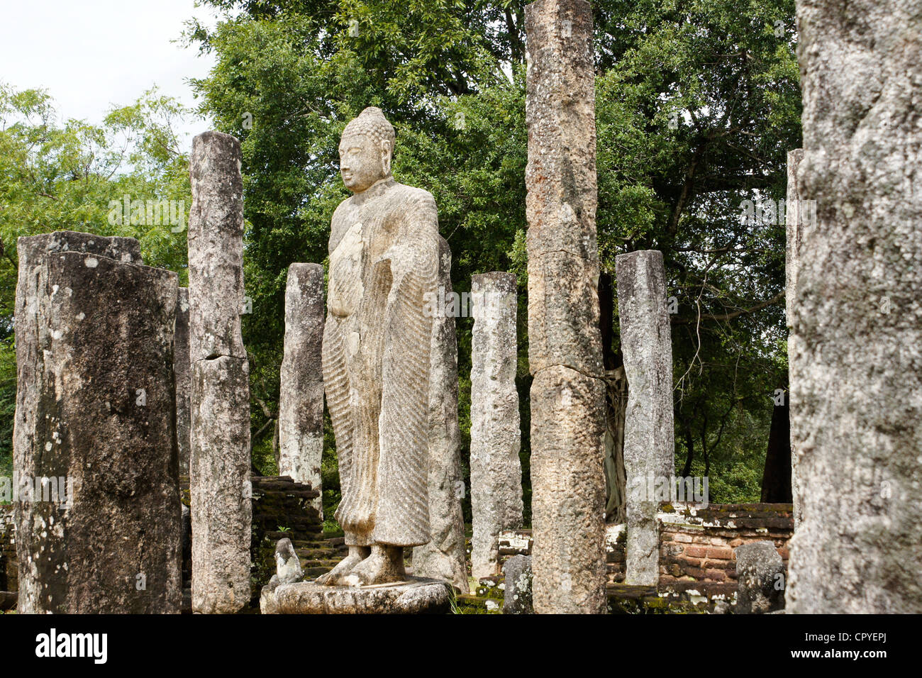 Ruins of Atadage Temple in Dalada Maluva Quadrangle, Polonnaruwa, Sri ...