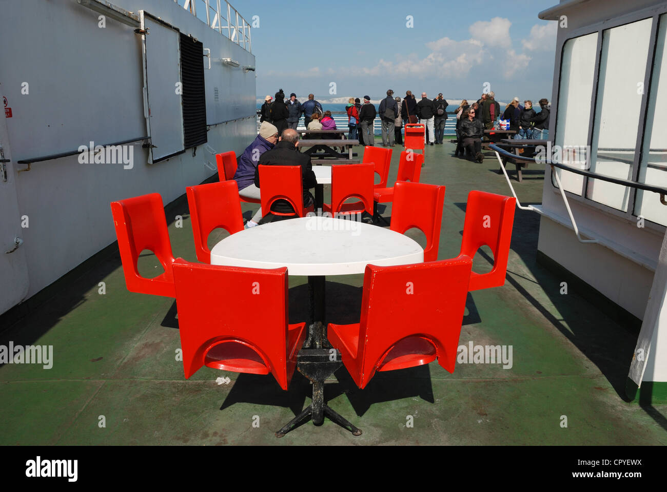 The outside passenger deck on the P&O Pride of Burgundy cross-channel ...