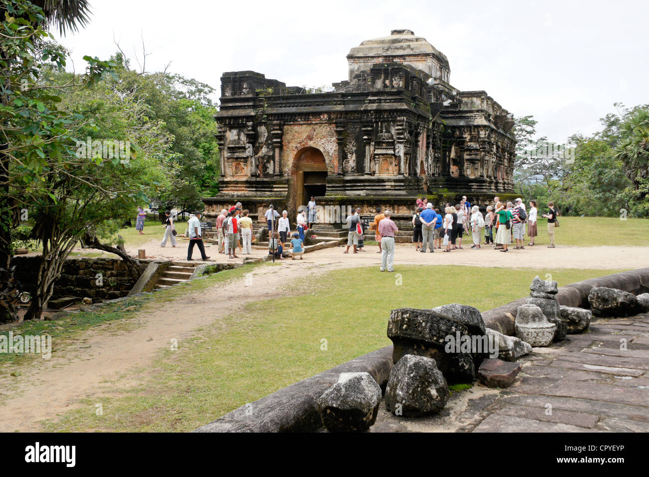 Ruins of Thuparama gedige in Dalada Maluva Quadrangle, Polonnaruwa, Sri ...