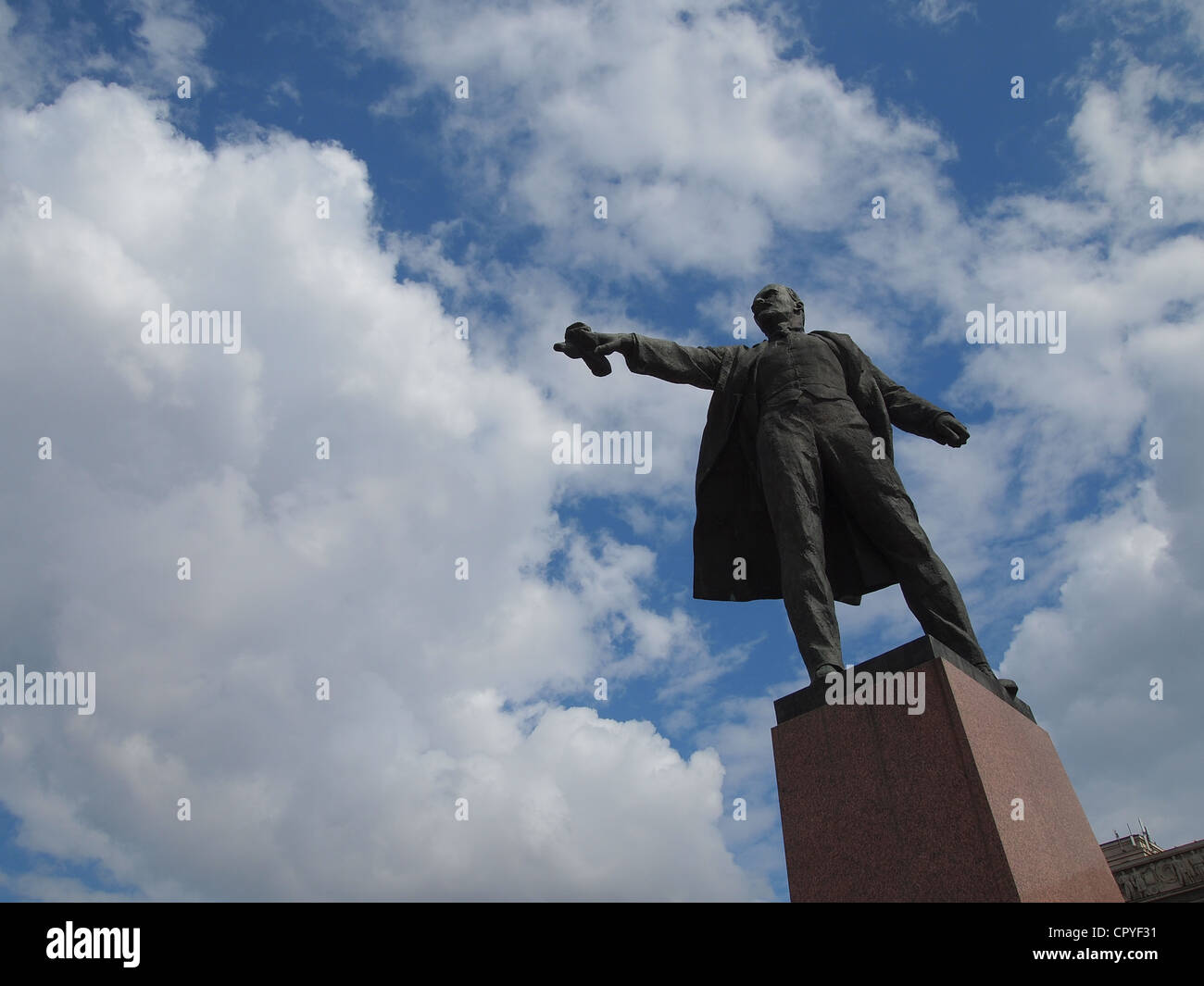 Monument of Lenin at the Moscow Square in St. Petersburg, Russia Stock ...
