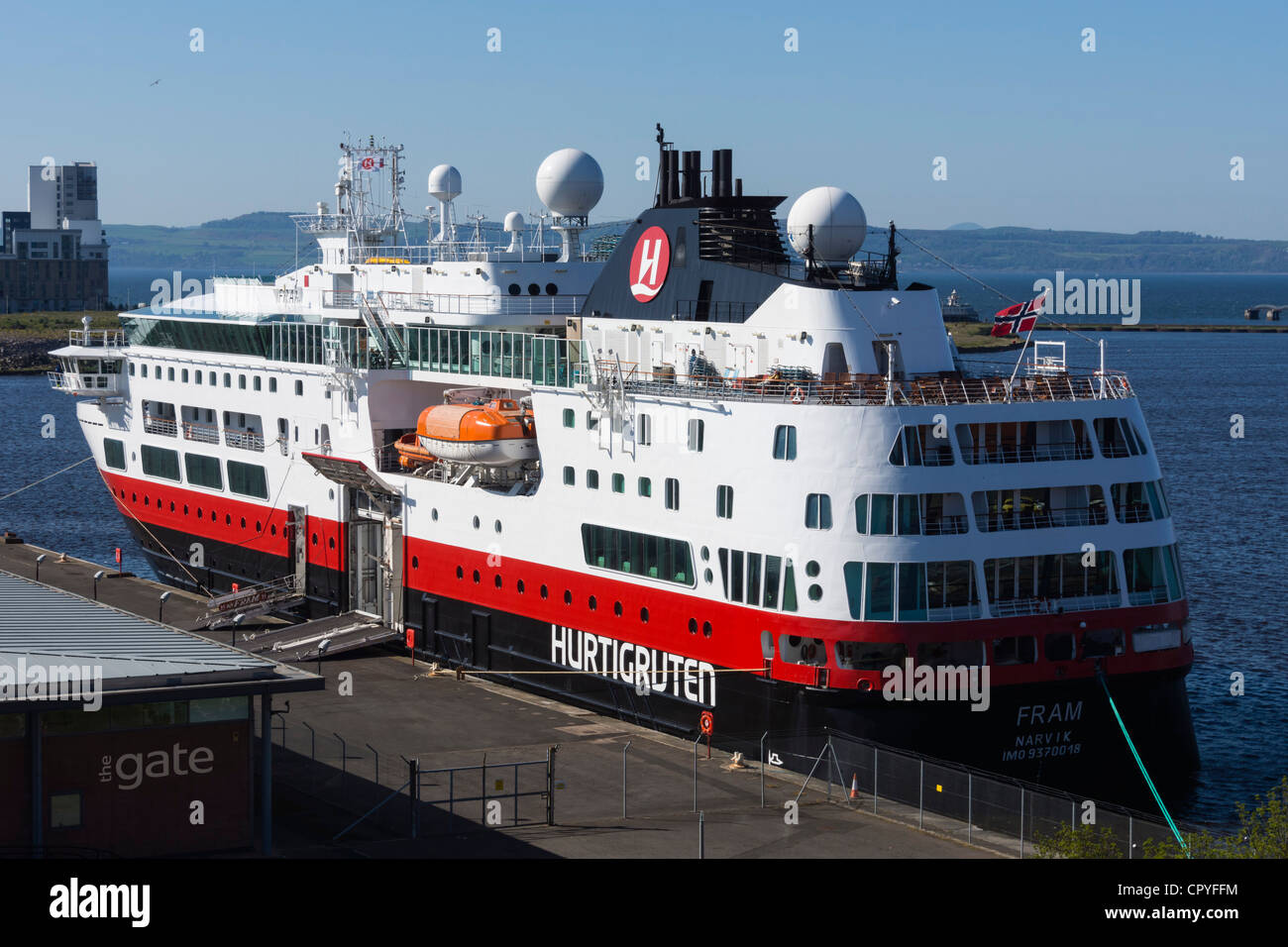 Edinburgh, Scotland - cruise ship Fram, Hurtigruten cruises of Narvik ...