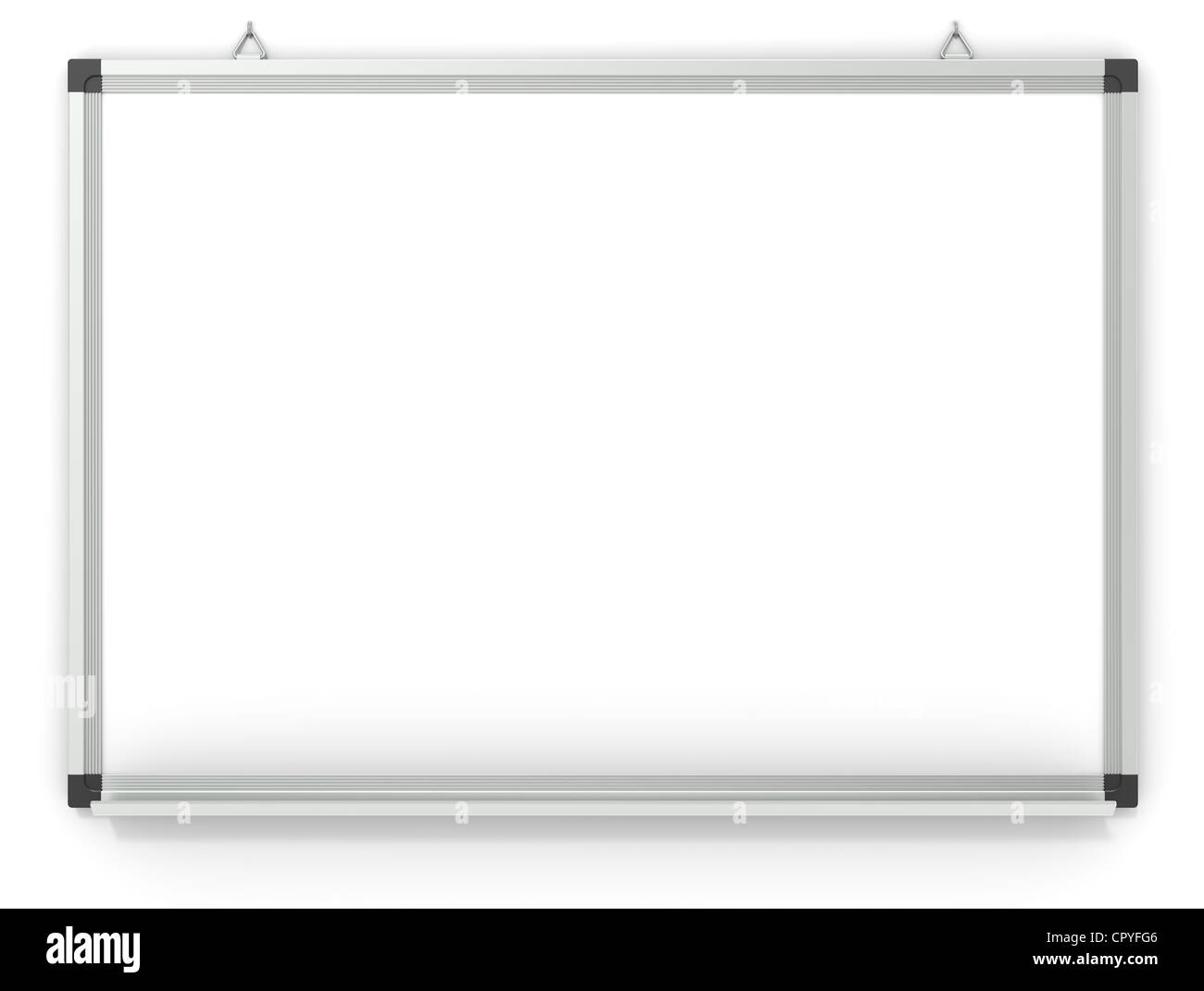 Blank Whiteboard mounted on wall. Copy space Stock Photo - Alamy