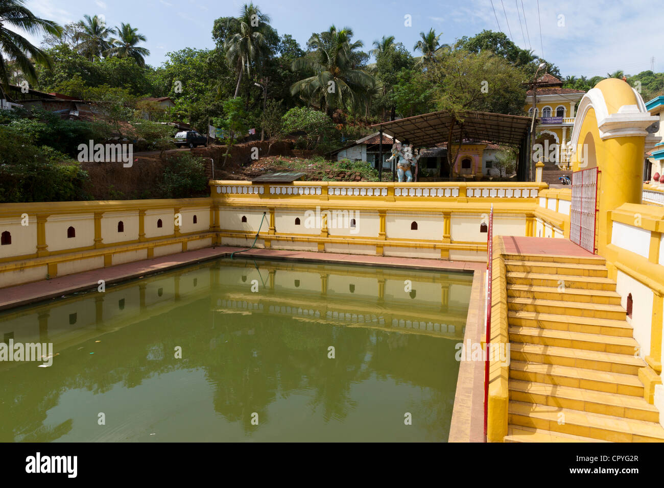 The temple of Ramnathi is located in Ramnathim, Bandivade in Goa Stock ...