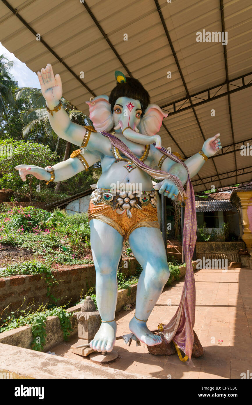 The temple of Ramnathi is located in Ramnathim, Bandivade in Goa Stock ...