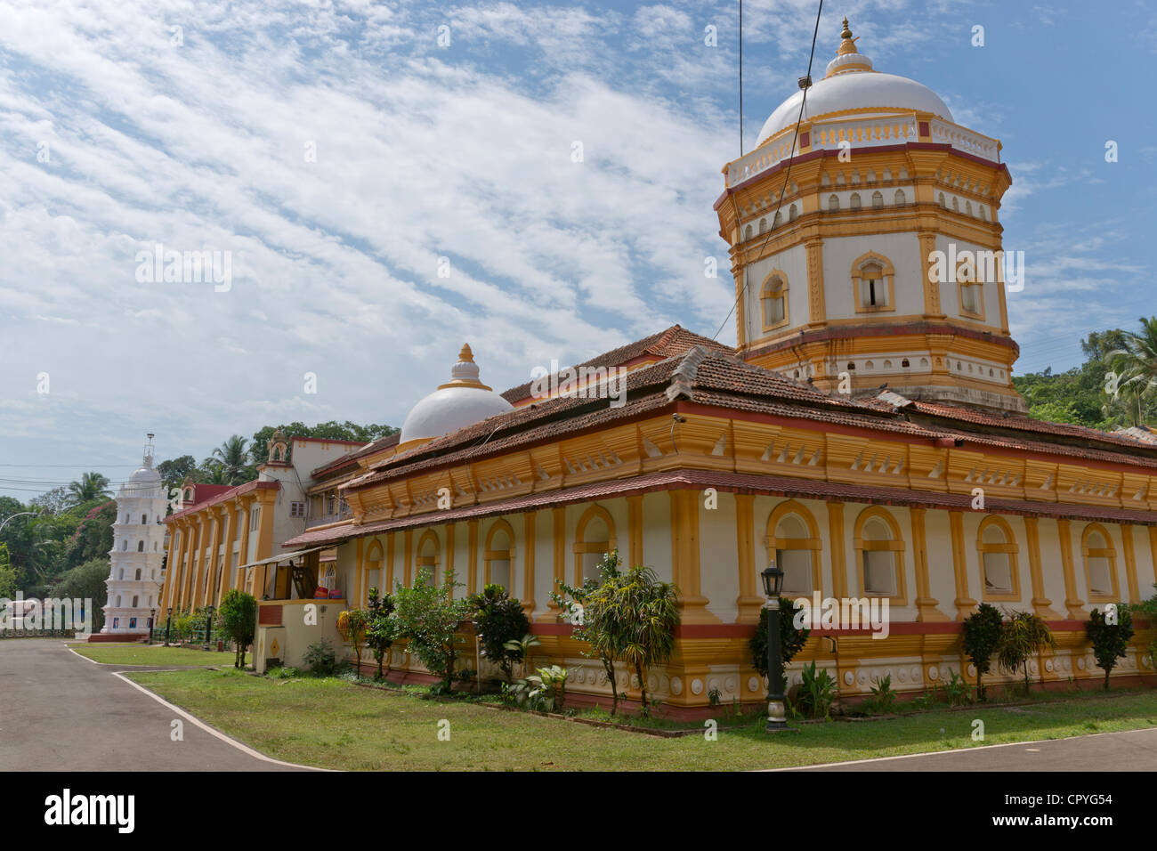 The temple of Ramnathi is located in Ramnathim, Bandivade in Goa Stock ...