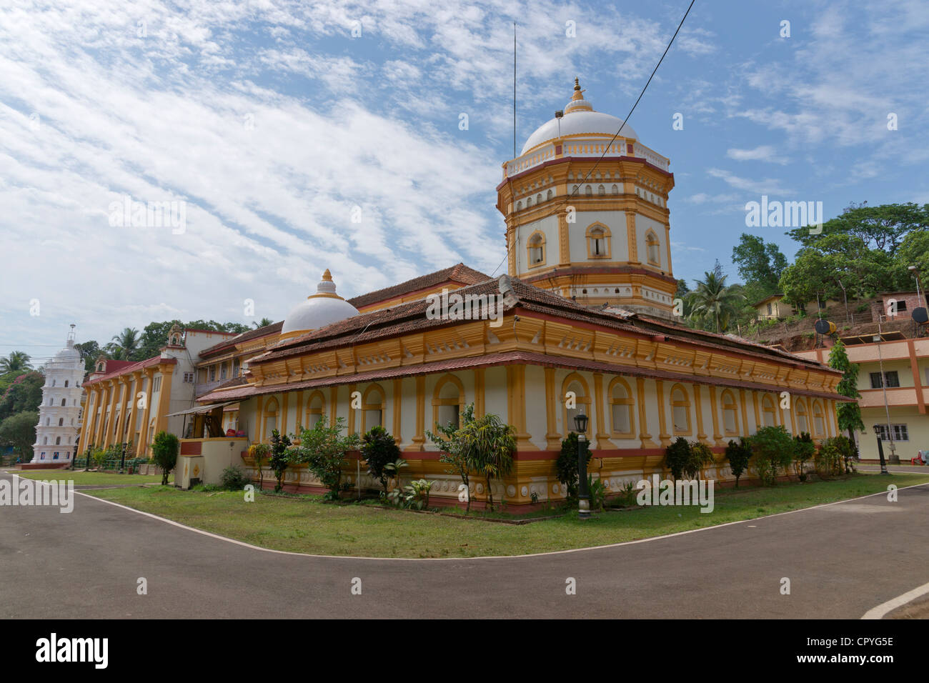 The temple of Ramnathi is located in Ramnathim, Bandivade in Goa Stock ...