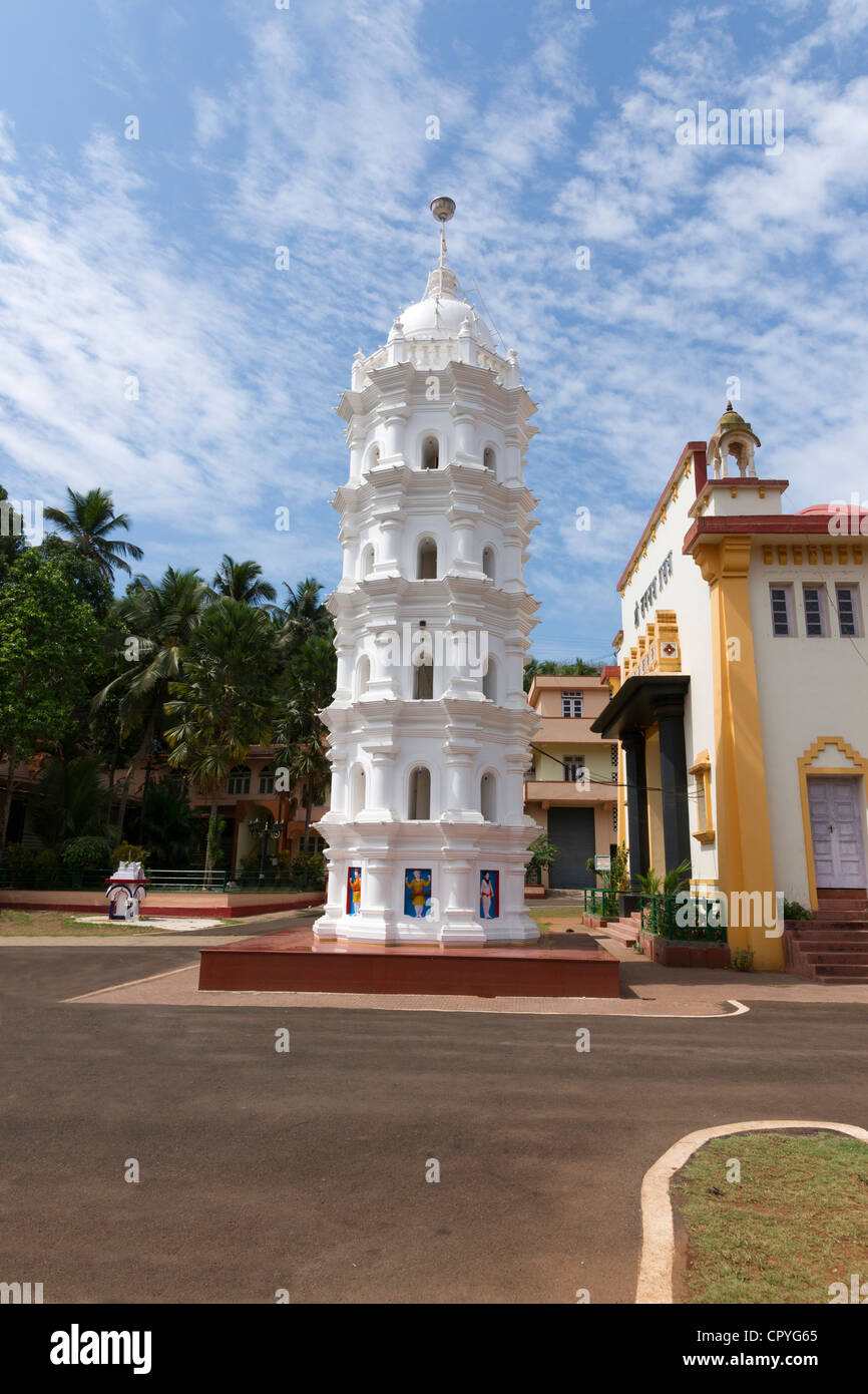 The temple of Ramnathi is located in Ramnathim, Bandivade in Goa Stock ...