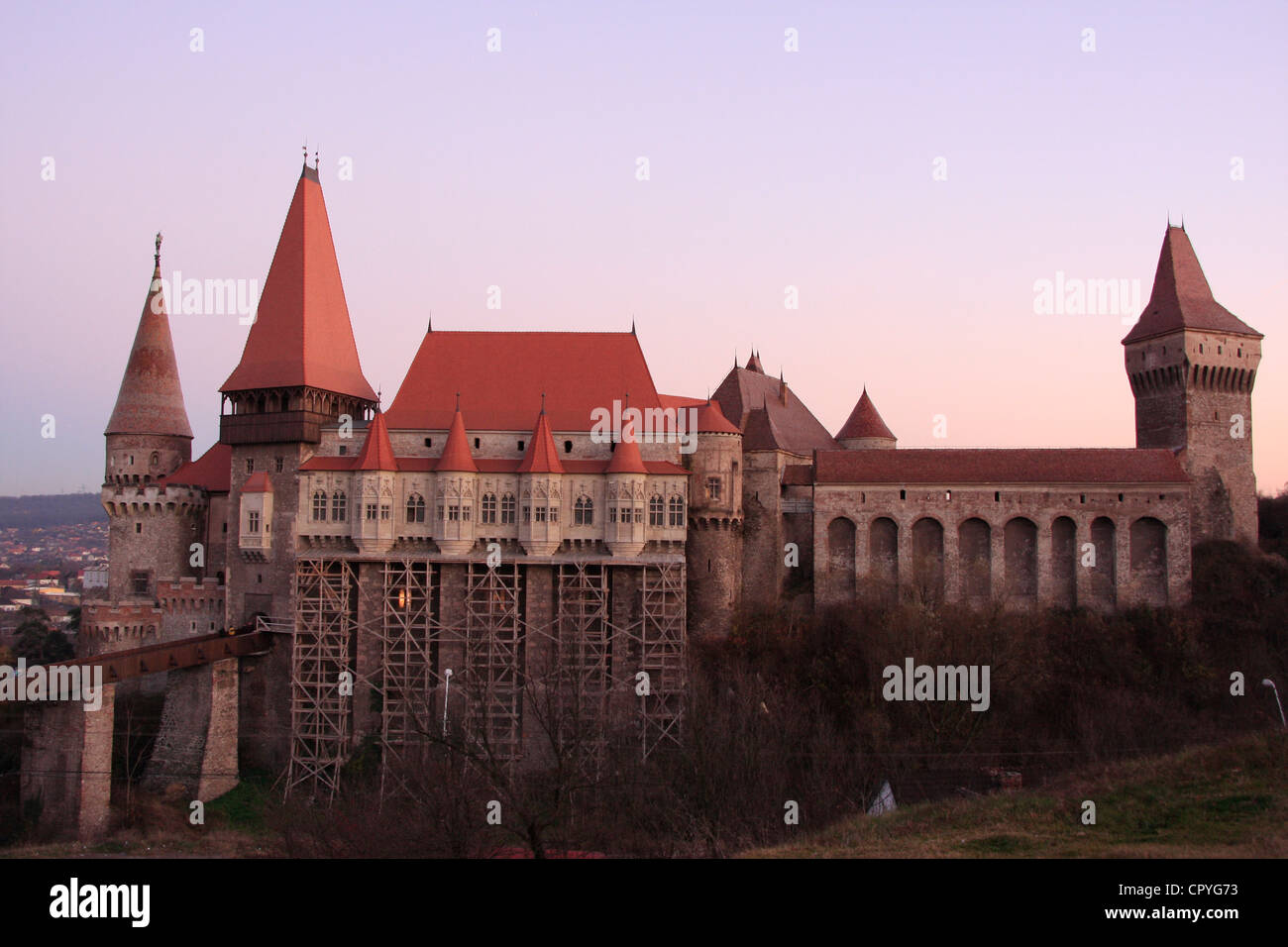 Hunyad castle, Hunedoara, Transylvania, Romania Stock Photo - Alamy