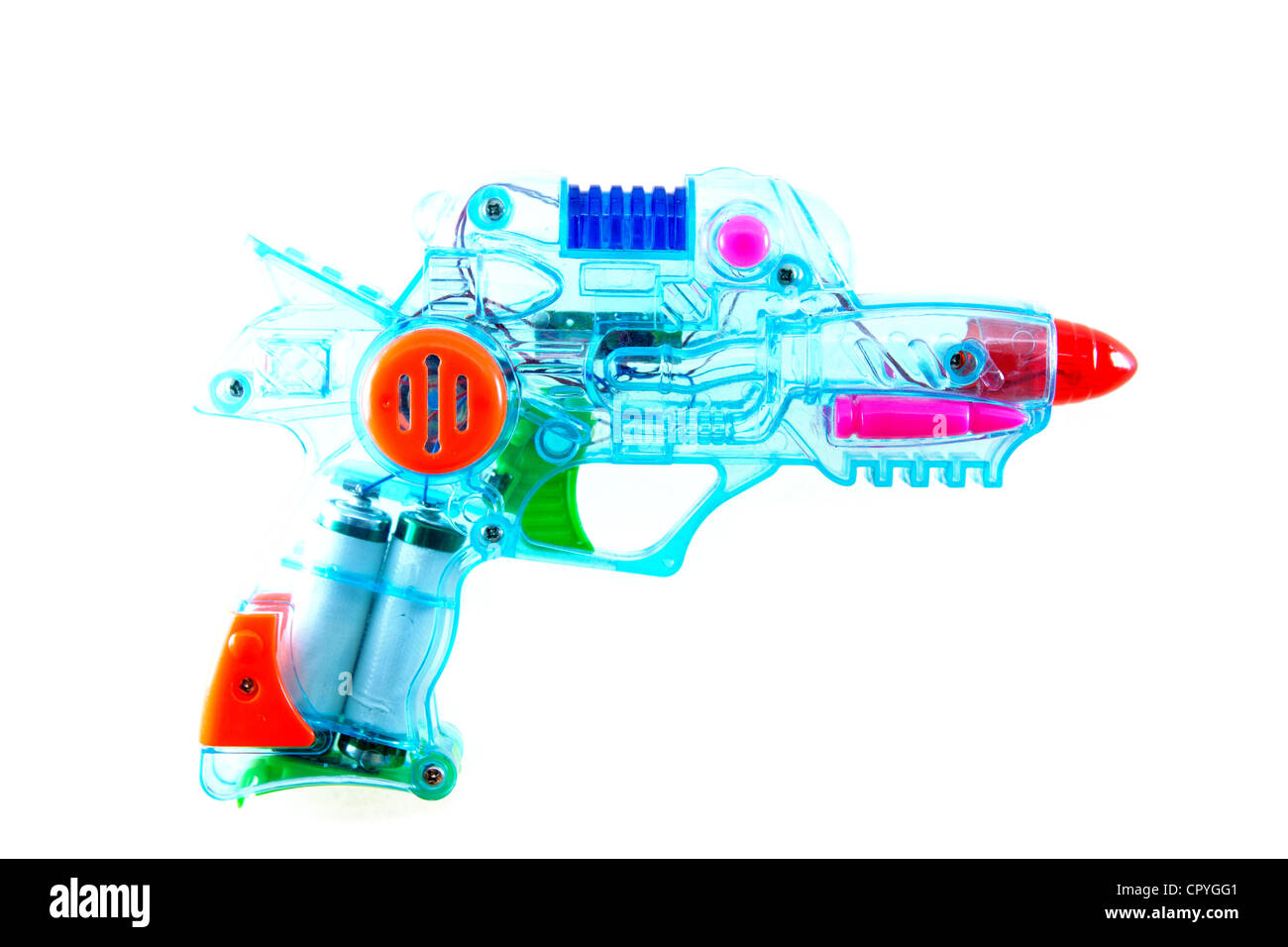 old blue ray gun toy Stock Photo - Alamy